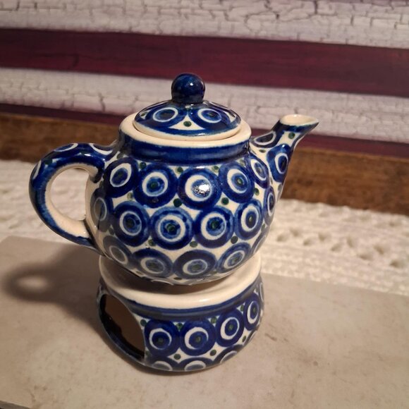 Boleslawiec | Accents | Polish Pottery Mini Tea Pot With Base | Poshmark